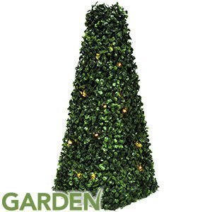 Artificial Pyramid cone Tree with Solar Powered LED Lights - Topiary ...