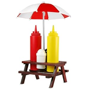 Picnic Bench Condiment Set | Picnic Table Condiment Set, Condiment ...