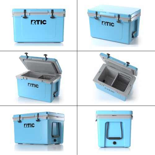 RTIC Ultra-Light 52 Quart Hard Cooler Insulated Portable Ice Chest Box ...