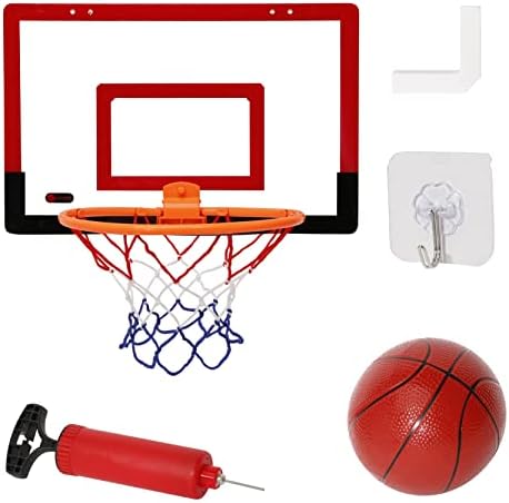 Junnot Mini Basketball Hoop Set, Door & Wall Mount Basketball Hoop ...