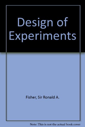 The Design of Experiments 9th Edition by Ronald A. Fisher (PDF) | sci ...
