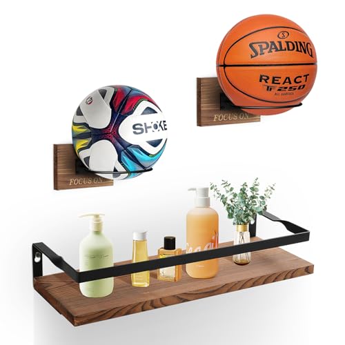 Vzzeport Ball Holder Wall Mount Ball Storage Display, Set of 1 Wall ...