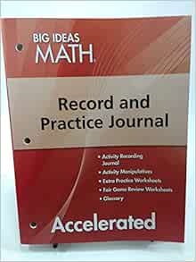 BIG IDEAS MATH Accelerated: Record & Practice Journal Red/Course 2 ...