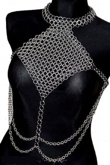 Chainmail top costume Metal mesh top costume Cosplay chainmail top ...