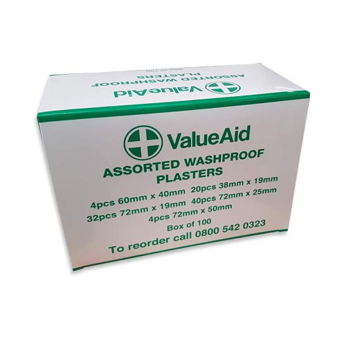 Value Aid Assorted Washproof Plasters - Box of 100: Amazon.co.uk ...
