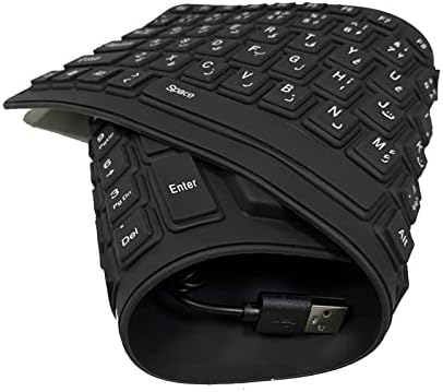 Silicone Foldable Arabic Keyboard USB Wired Keyboard Waterproof Rollup ...