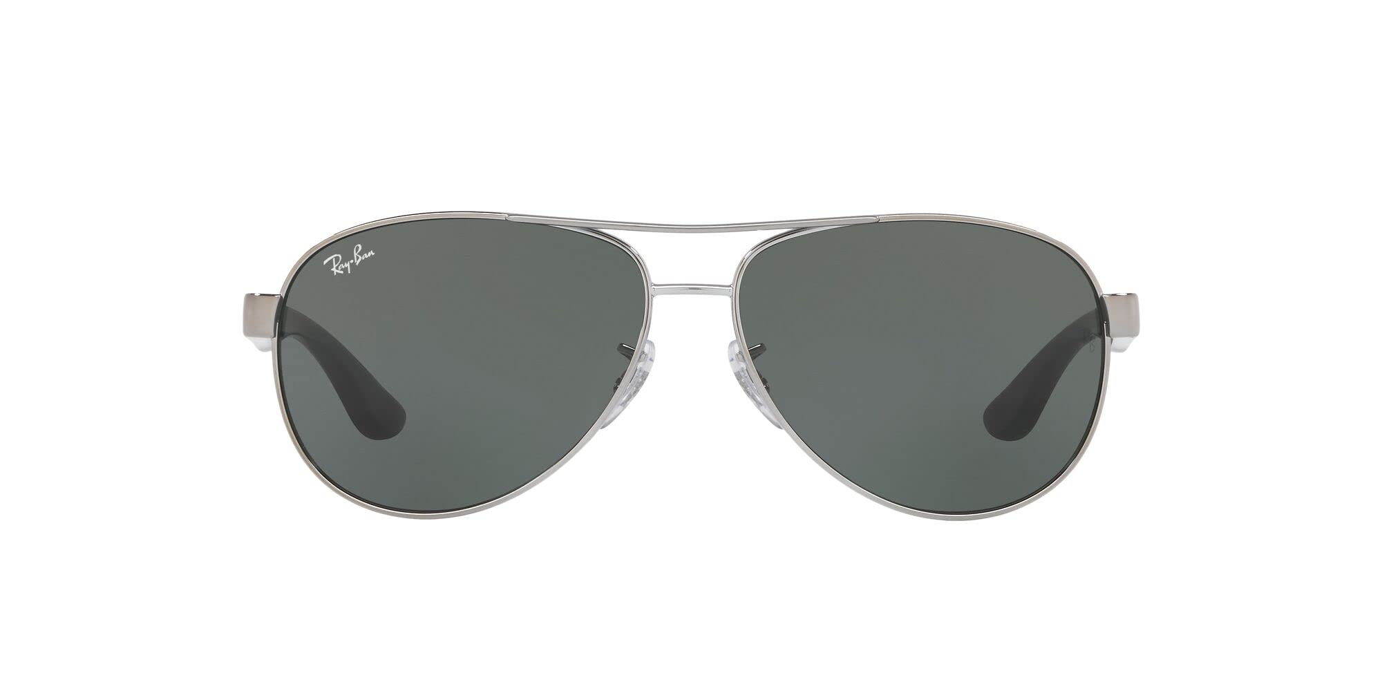 Ray-Ban Men's RB3457 Aviator Sunglasses, Gunmetal/Dark Green, 59 mm for ...
