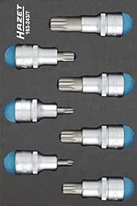Amazon.com: HAZET 163-243/7 Internal Serration Profile XZN Screwdriver Socket Set - CVD-Tin ...