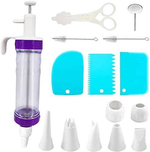 Winbao 15 Pcs Cake Decorating Baking Syringe Tool Kit, Cupcake Filling ...