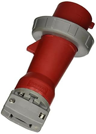 Hubbell HBL430P7W Pin and Sleeve IEC Plug, 3 Pole, 4 Wire, 30 amp, 3 ...