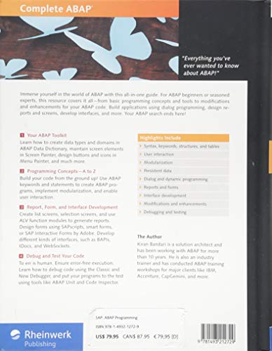 Complete ABAP (First Edition) (SAP PRESS) | Pricepulse