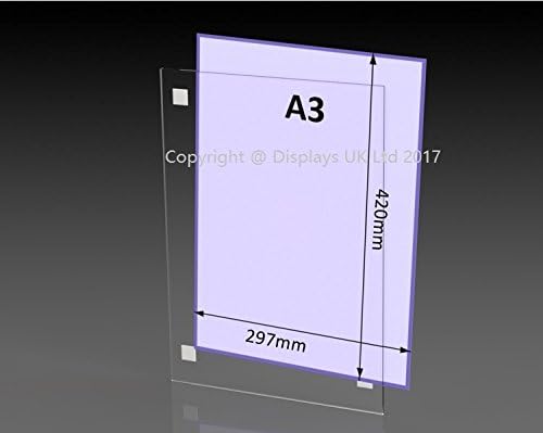 Pack of 5 A3 Portrait Clear Perspex Acrylic Poster/Photo/Information ...