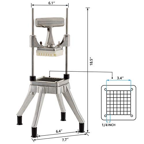 TUNTROL Commercial Vegetable Dicer, Stainless Steel Blade Quick Chopper ...