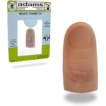 Amazon.com: Adams Pranks and Magic - Magic Thumb Tip - Classic Novelty Magic Trick Toy: Toys & Games