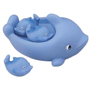 Amazon.com: Playmaker Toys Dolphin Floatie Family Soft Bath Toy: Toys ...