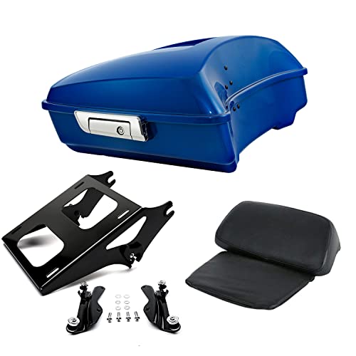 Electric Blue Chopped Tour Pack Pack Trunk Tour Pack Backrest Pad ...