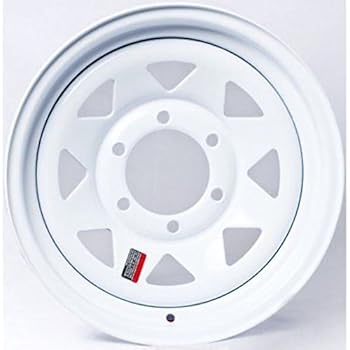 Amazon.com: 16" White Spoke Trailer Wheel 8 Lug (8x6.5) Bolt Circle ...