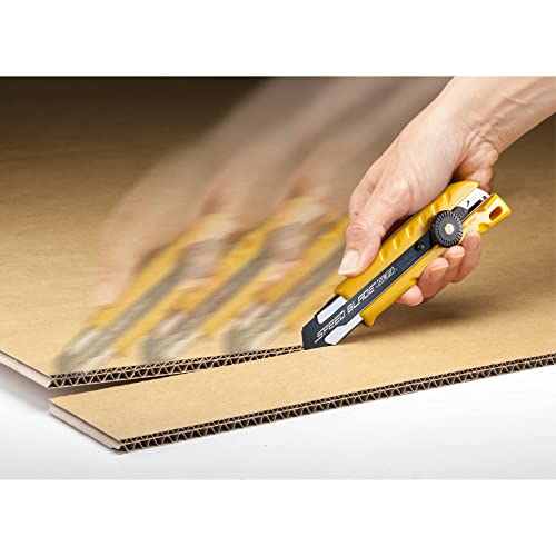 OLFA 18mm Heavy-Duty Utility Knife (L-1) - Multi-Purpose Custom Cutting Depth Utility Knife w ...