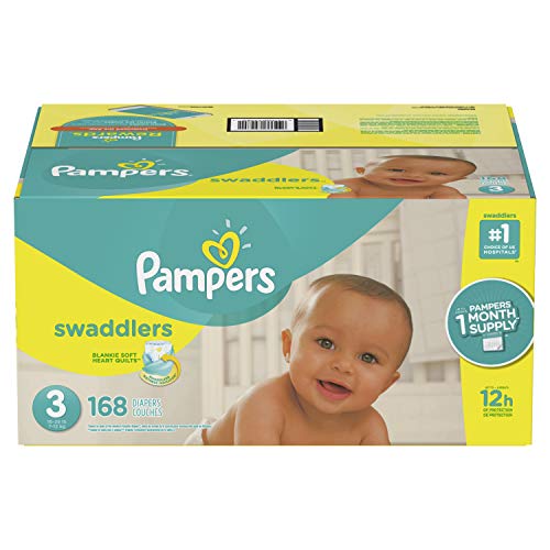 Pampers Swaddlers Disposable Baby Diapers, Economy Pack Plus, Size 3 ...