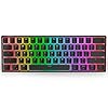 Ractous RTK61 60% Mechanical Gaming Keyboard with PBT Pudding keycap ...