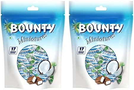 Bounty Miniatures Milk Chocolate Mini Bars 150g - Pack Of 2 price in ...
