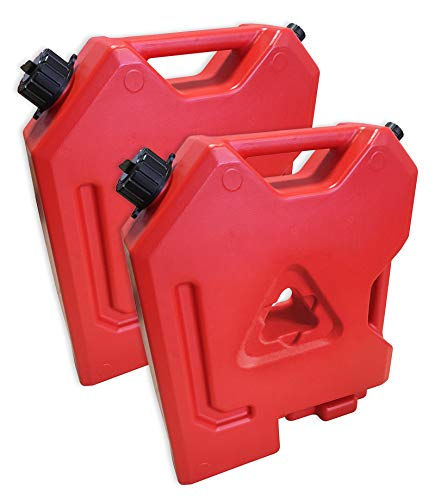 Landrol 2-Gallon Gas Container Plastic Gasoline Can Spare & Portable ...