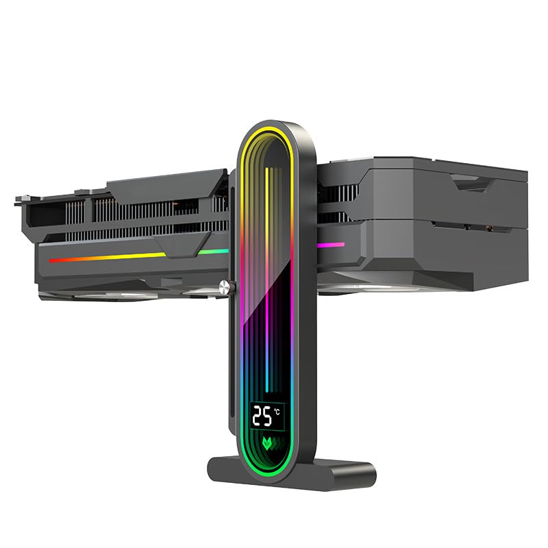 Temperature Displaying GPU Stand ARGB Infinity Graphics Card Support ...