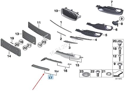 3 F35 Parachoques Delantero Izquierdo Embellecedor de Entrada de Aire ...