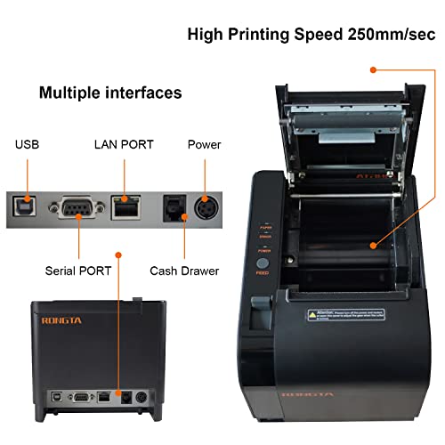 RONGTA Thermal Receipt Printer, 80mm Receipt Printers, Thermal Pos ...