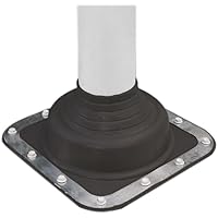 Dektite Premium #6 Black EPDM Metal Roof Pipe Flashing, Square Base ...