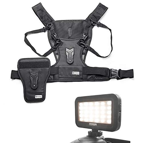 Photographer Vest Harness With LED Light For Dual Cameras, Sevenoak ...