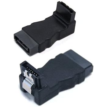 Amazon.com: SATA 7-Pin Male to SATA 7-Pin Female Adapter, 90 Degrees ...