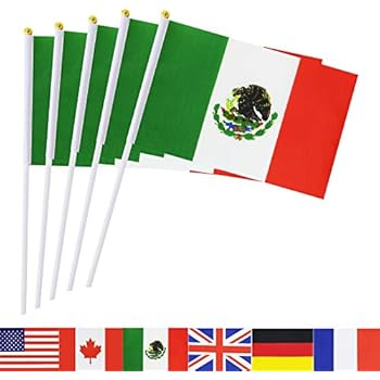 Amazon.com : Mexico Small 4 X 6 Inch Mini Country Stick Flag Banner ...