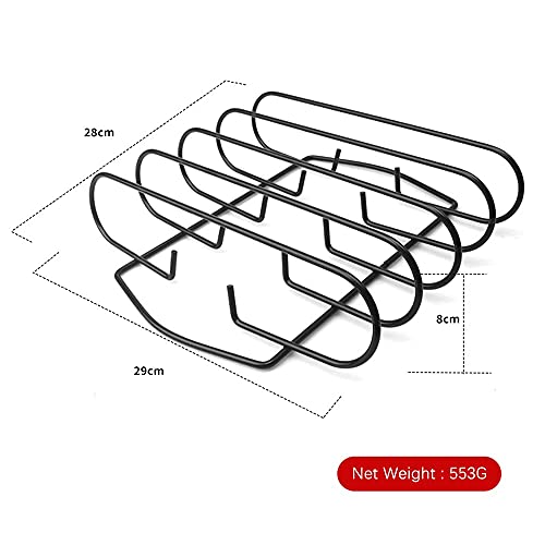 Rib Rack, Stainless Steel Roasting Stand, Holds 5 Ribs for Grilling ...