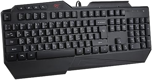 HAVIT KB488L Computer Keyboard 104 Keys with Rainbow Backlit & Wrist ...
