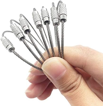 sunseek 20 Pack Wire Keychain Cables, 6 inch Stainless Steel Cable ...