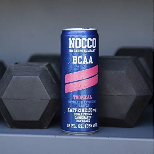 NOCCO BCAA Tropical | 12 x 330ml | Zero Sugar Functional Energy Drink ...