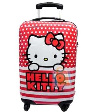 Amazon.com | Hello Kitty Red Dotted Lines 20" Travel Carry on Luggage ...