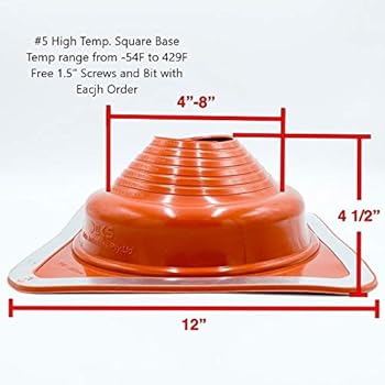 EAGLE 1 EPDM Flexible Roofing Pipe Flashing Boots - On Site Adjustable ...