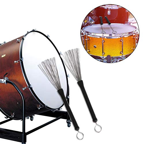 Cooyeah Drum Stick Brush Set, 1 Pair 5A Classic Maple Wood Drum Sticks 1 Pair Retractable Drum ...
