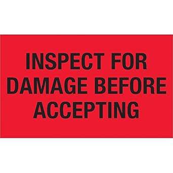 Amazon.com: "Inspect for Damage Before Accepting" Labels/Stickers, 3" x ...