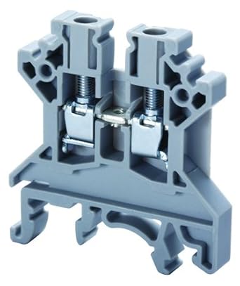 Terminal Block, Single, 26-10 AWG, Gray: Amazon.com: Industrial ...