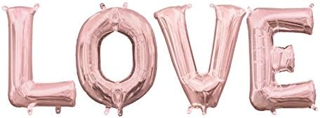 Amazon.com: Love Foil Balloon (Pink) 16 Inch Love Foil Balloons| for ...