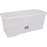EXTRA LARGE CLEAR PLASTIC STORAGE BOX WITH LID 133 LITRE: Amazon.co.uk ...