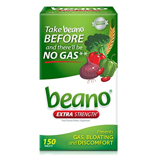 Beano Extra Strength, Gas Prevention & Digestive Enzyme Supplement, 150 ...