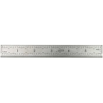 6" 4R (1/8, 1/16, 1/32, 1/64) Stainless Steel Machinist Ruler / Rule ...