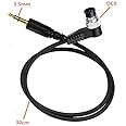 Amazon.com : GFSHOP 3.5mm Off Camera Shutter Connecting Cable Cord 3.5mm-DC0 Camera Connecting ...
