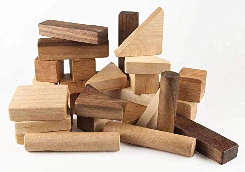 Amazon.com: Wood Building Blocks Set - 30 piece: Handmade