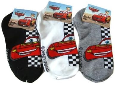 Amazon.com: Disney Pixar CARS socks for kids (3/pk, assorted colors) (6 ...