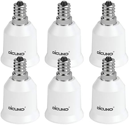 DiCUNO E12 to E26 Adapter, Candelabra E12 Socket to Medium (Standard ...